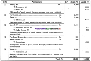 11th Commerce BK Chapter 8 Exercise Rectification of Errors Practical Problems Solutions ...